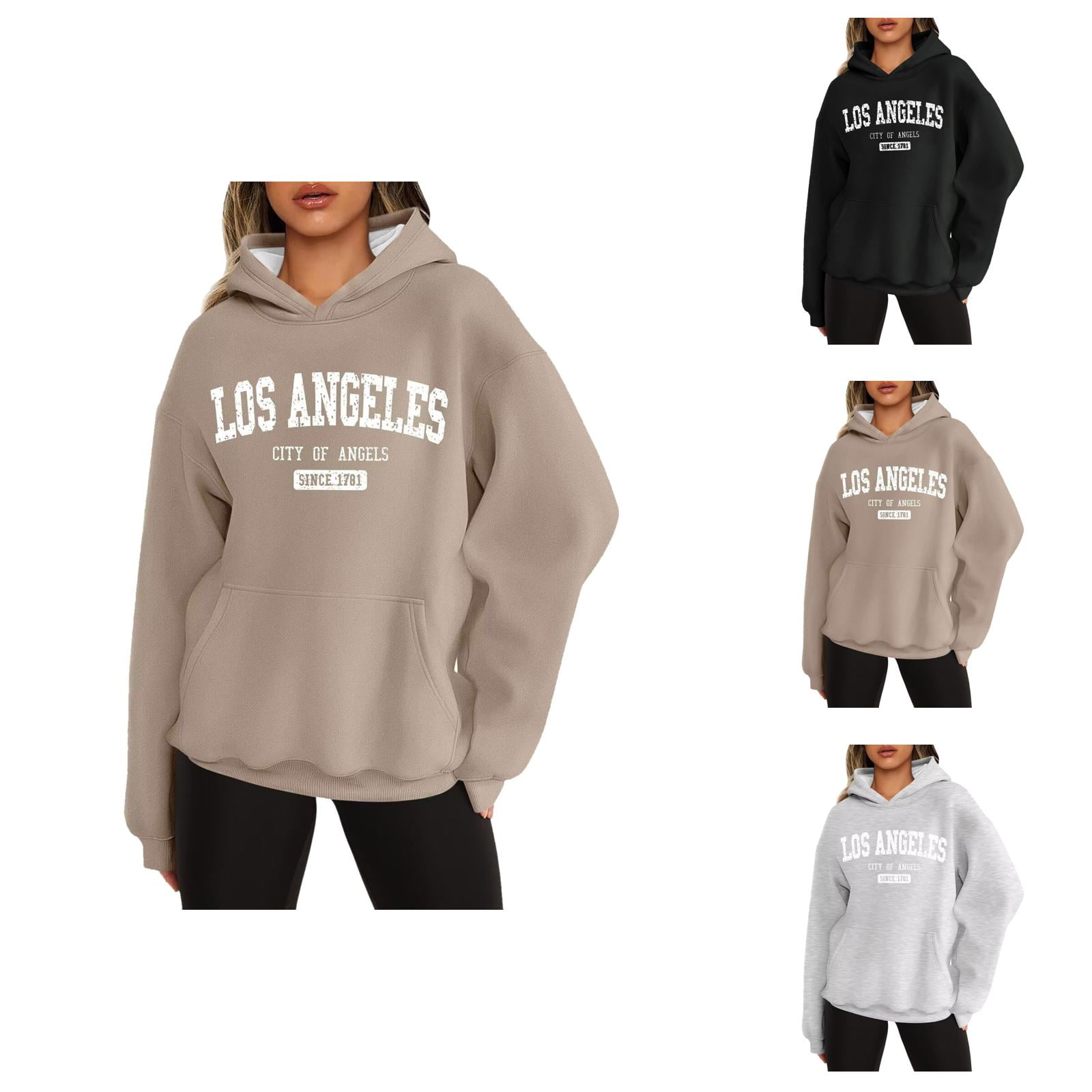 Los Angeles Hoodie 2025 Streetwear Long Sleeve Oversized Hoodies with ...