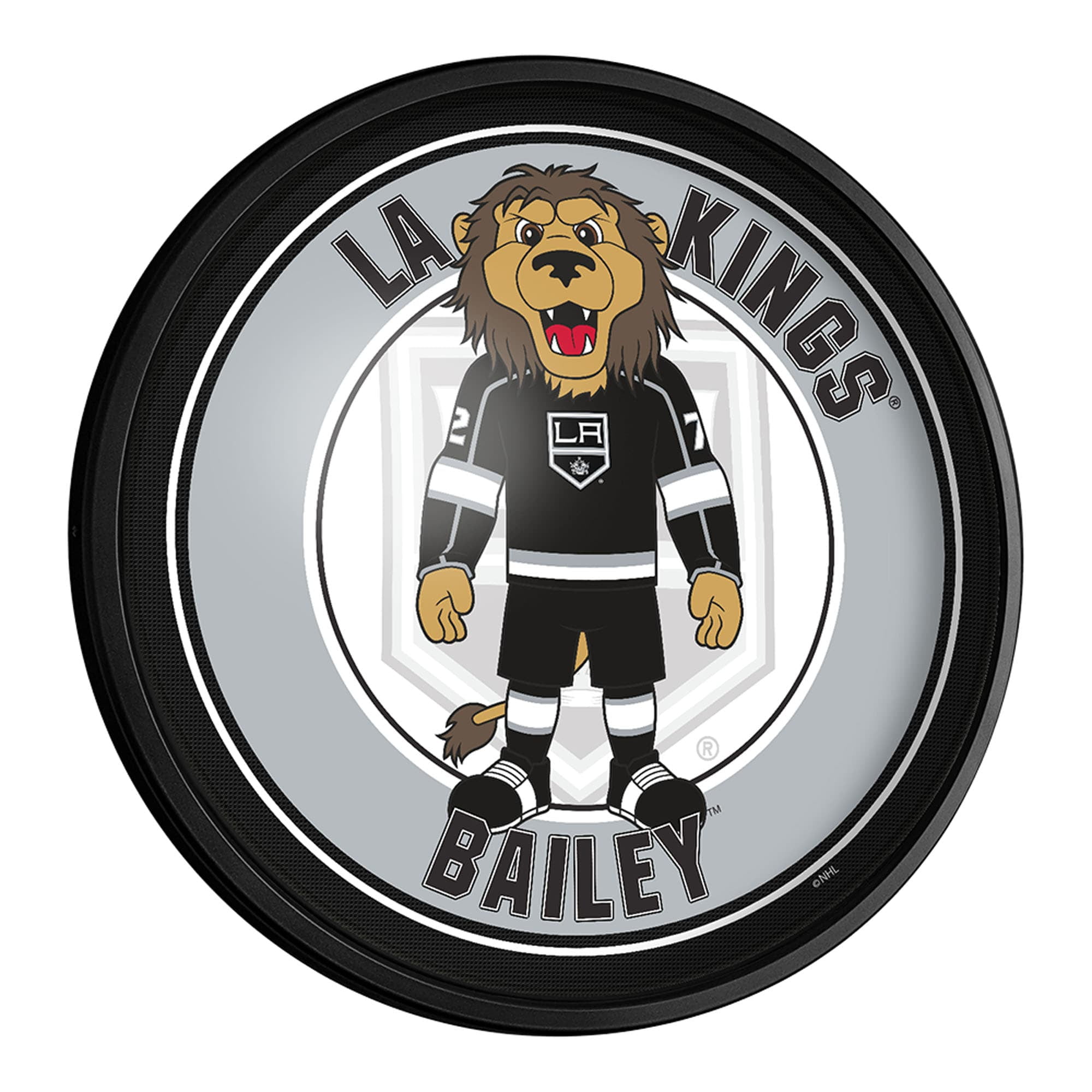Los Angeles Kings Mascot 18'' Round Slimline Illuminated Wall Sign ...