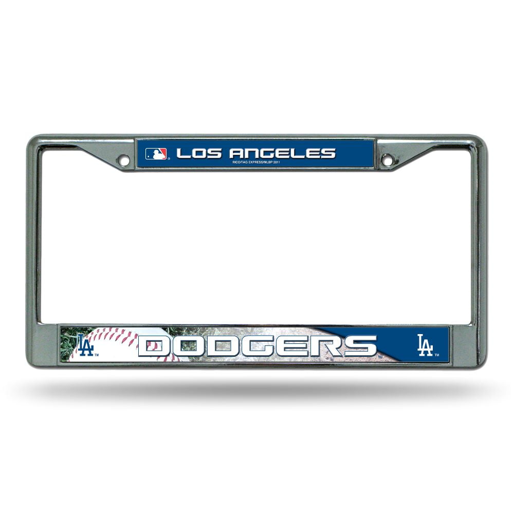 Los Angeles LA Dodgers MLB Chrome Metal License Plate Frame - Walmart.com