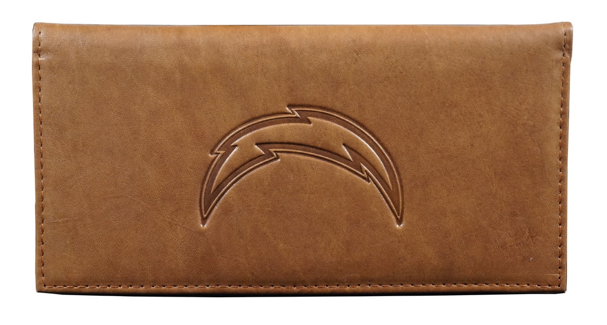 Los Angeles LA Football Chargers Brown Embossed Bolt Logo Checkbook ...
