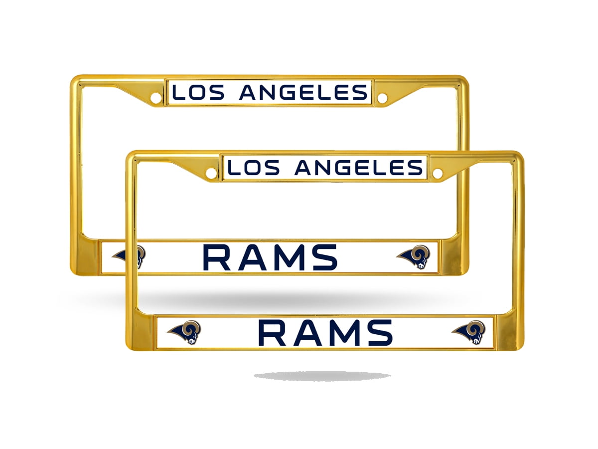 Los Angeles LA Football Rams Gold Color Painted Chrome Metal (2 ...