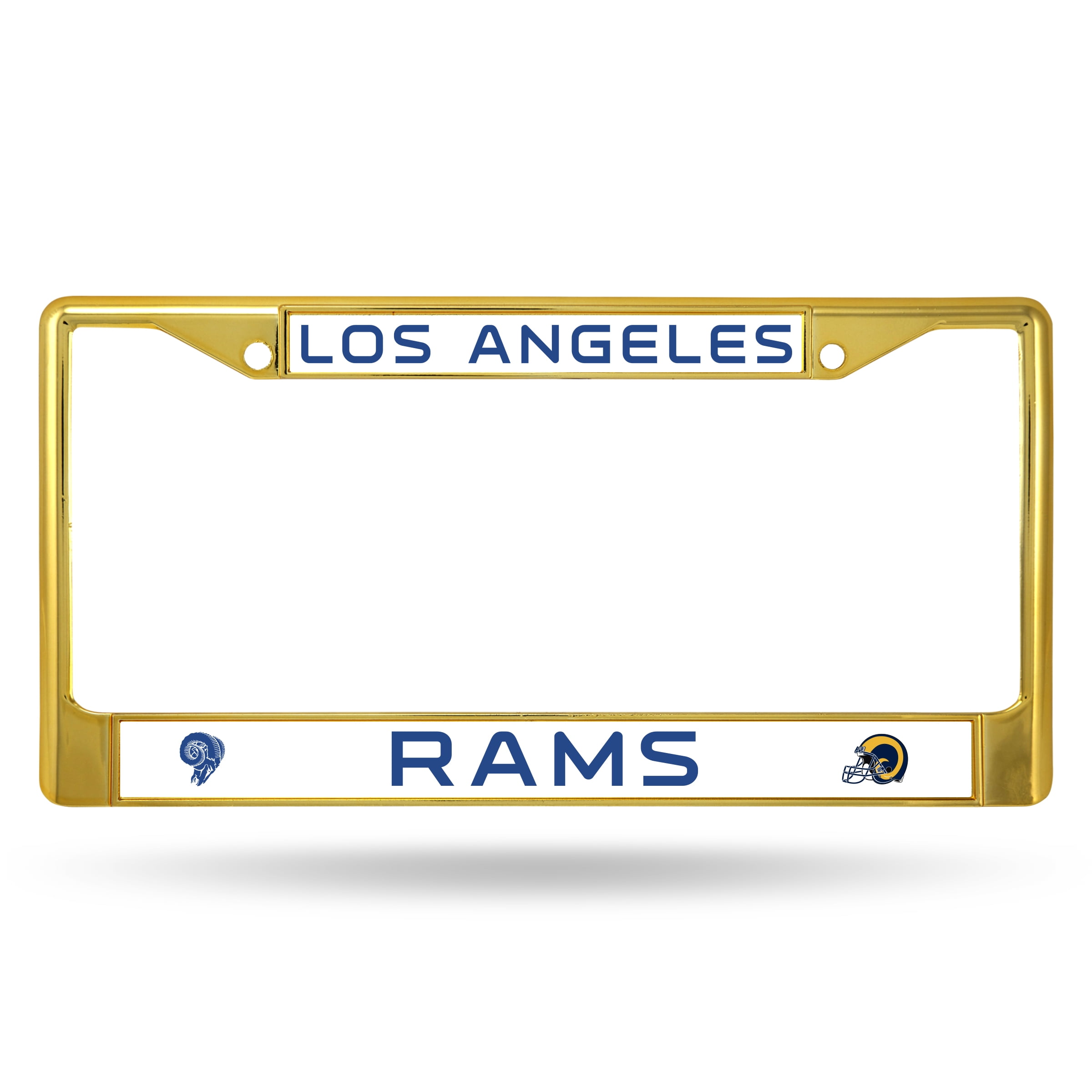 Los Angeles LA Football Rams Gold Color Painted Chrome Metal License ...