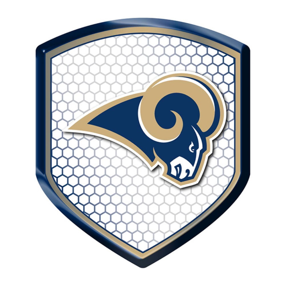 Los Angeles LA Football Rams Reflector Shield Emblem - Peel & Stick ...