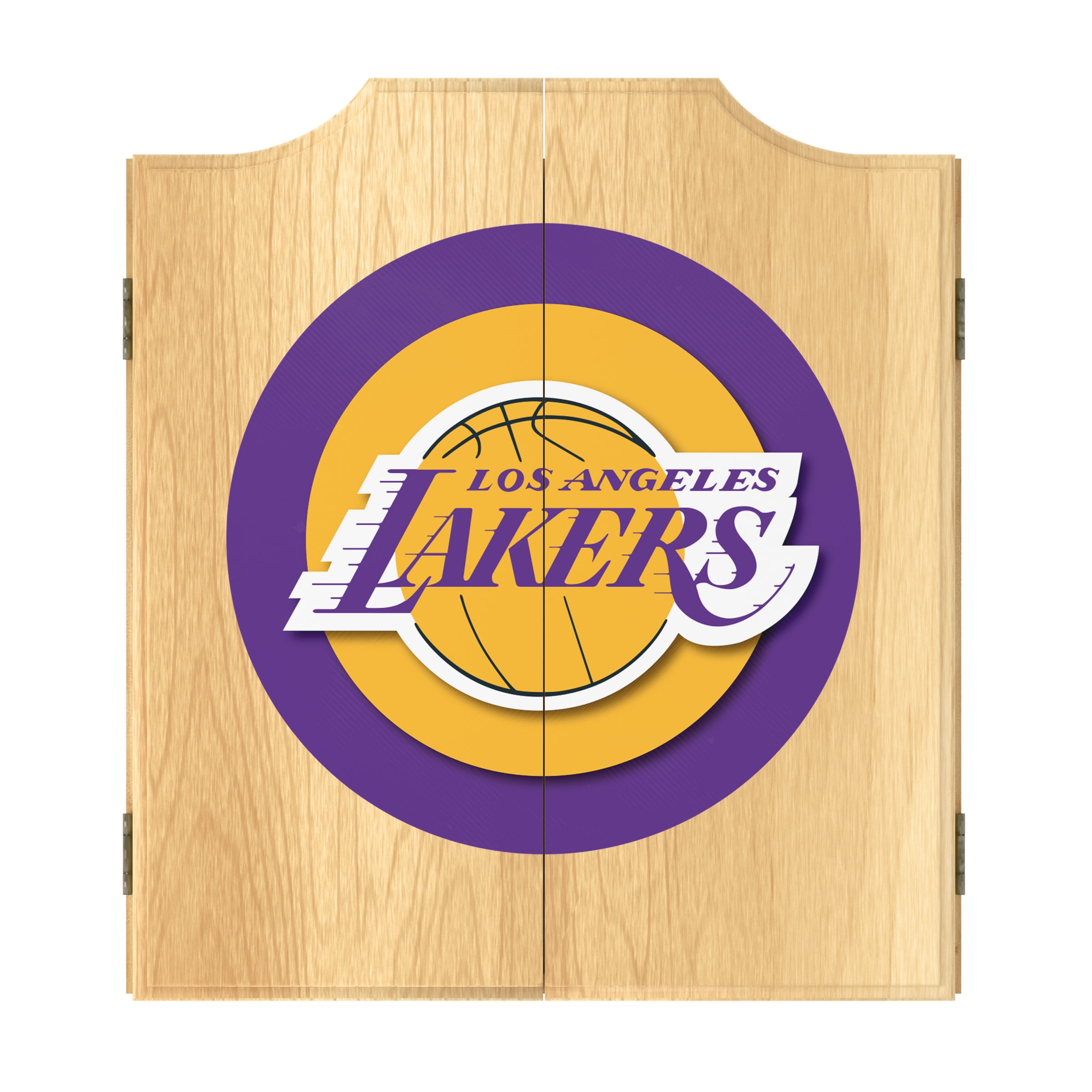 Trademark Gameroom Los Angeles Lakers Dart Board Cabinet Set with 6 ...