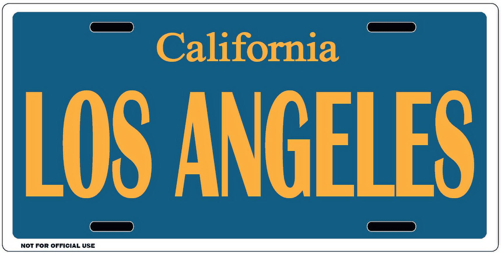 Los Angeles License plate Blue and orange - Walmart.com