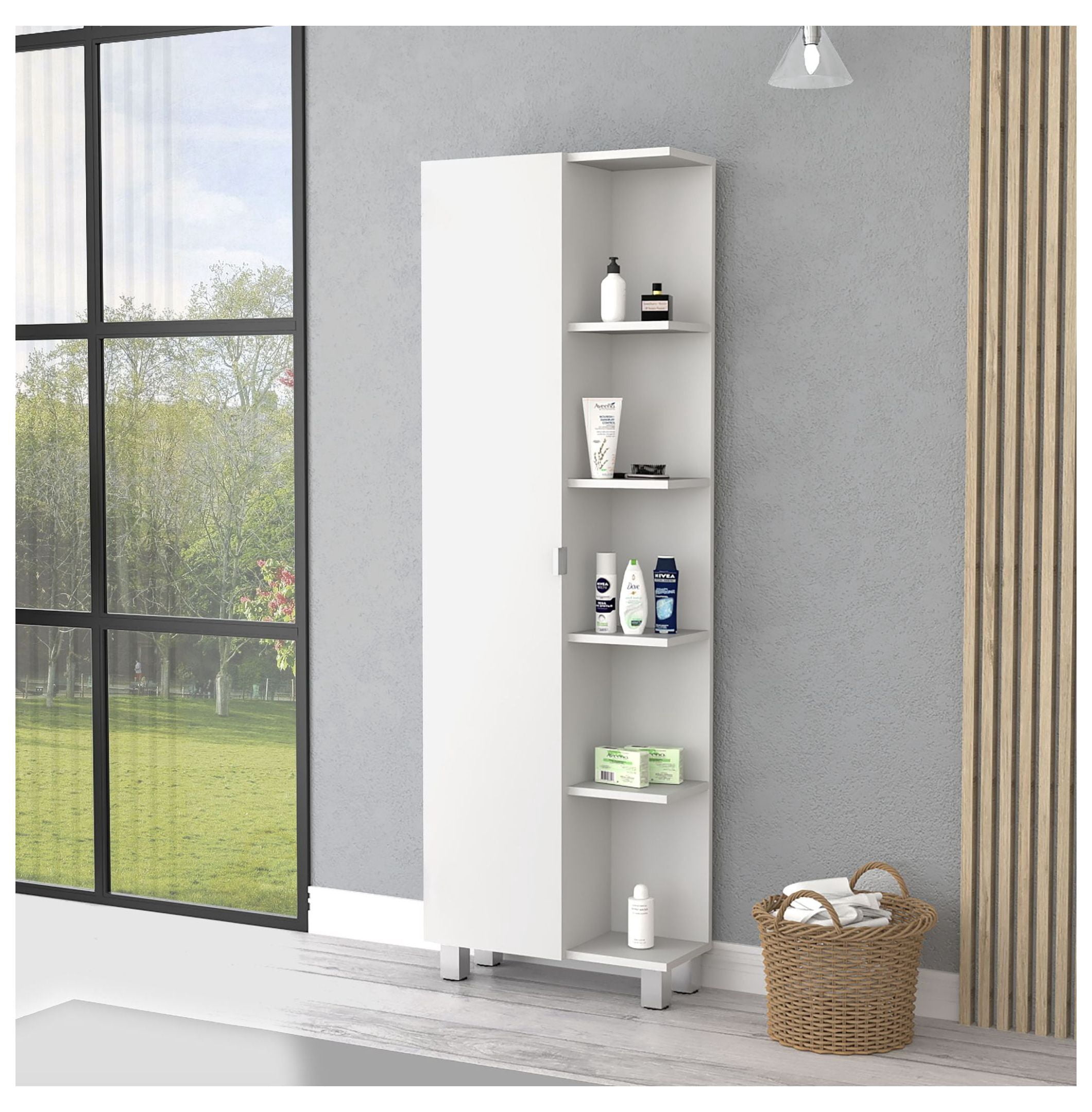Los Angeles Linen Cabinet, Five Shelves, One Cabinet, as Pic - Walmart.com