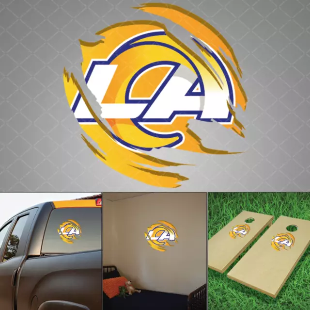 Los Angeles Los Angeles Football Team Distressed Scratched Decal Ripped ...