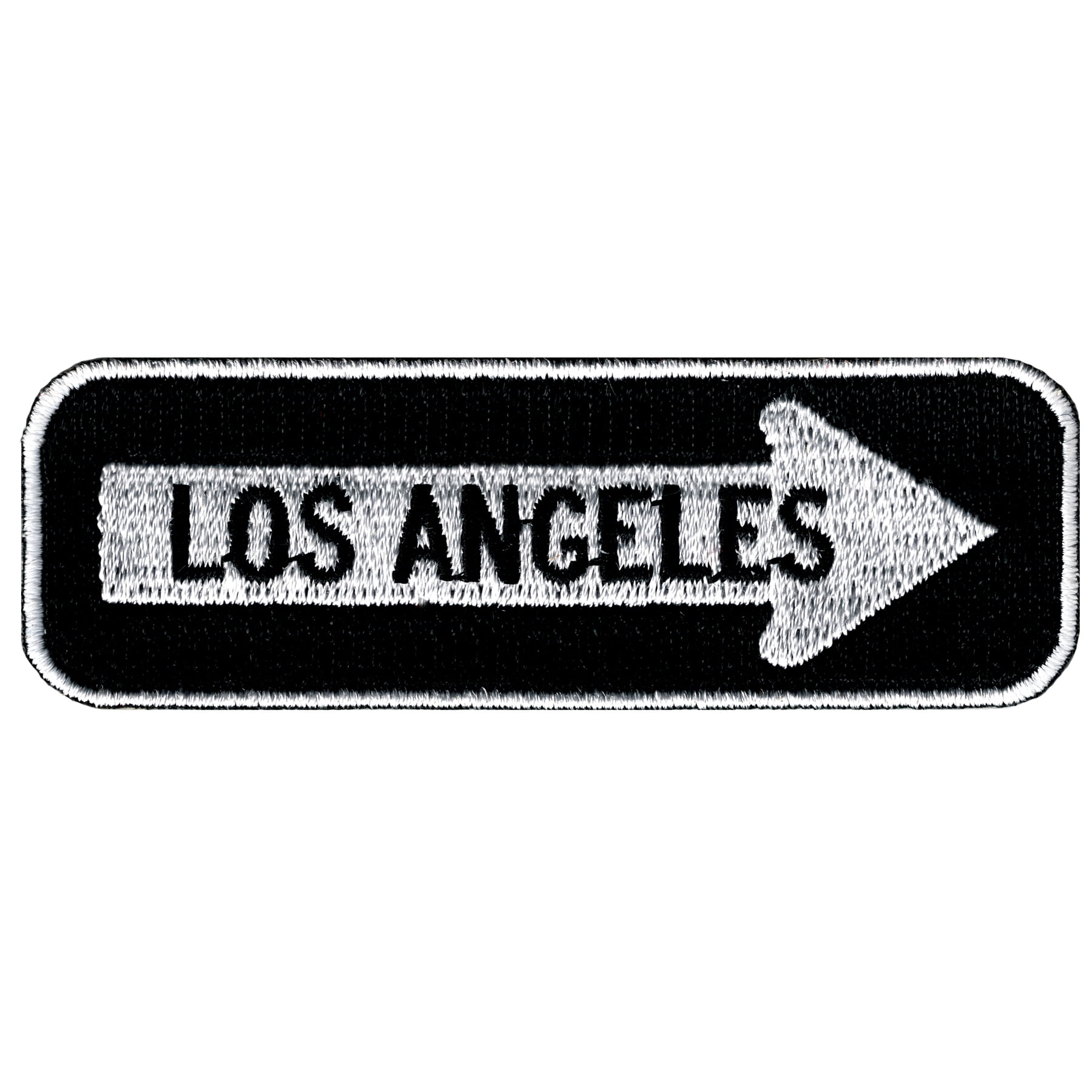 Los Angeles One Way Sign Embroidered Iron-on Patch - Walmart.com
