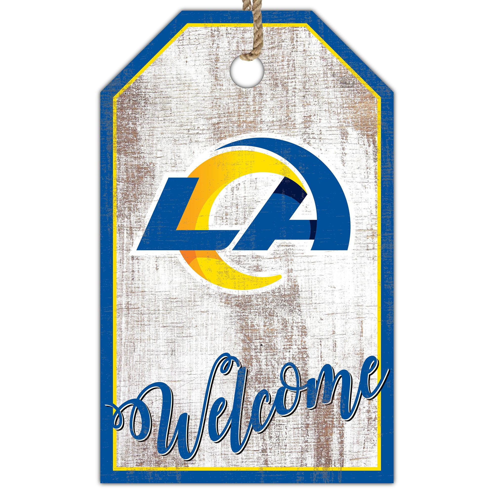 Los Angeles Rams 11'' x 19'' Welcome Team Tag Sign - Walmart.com