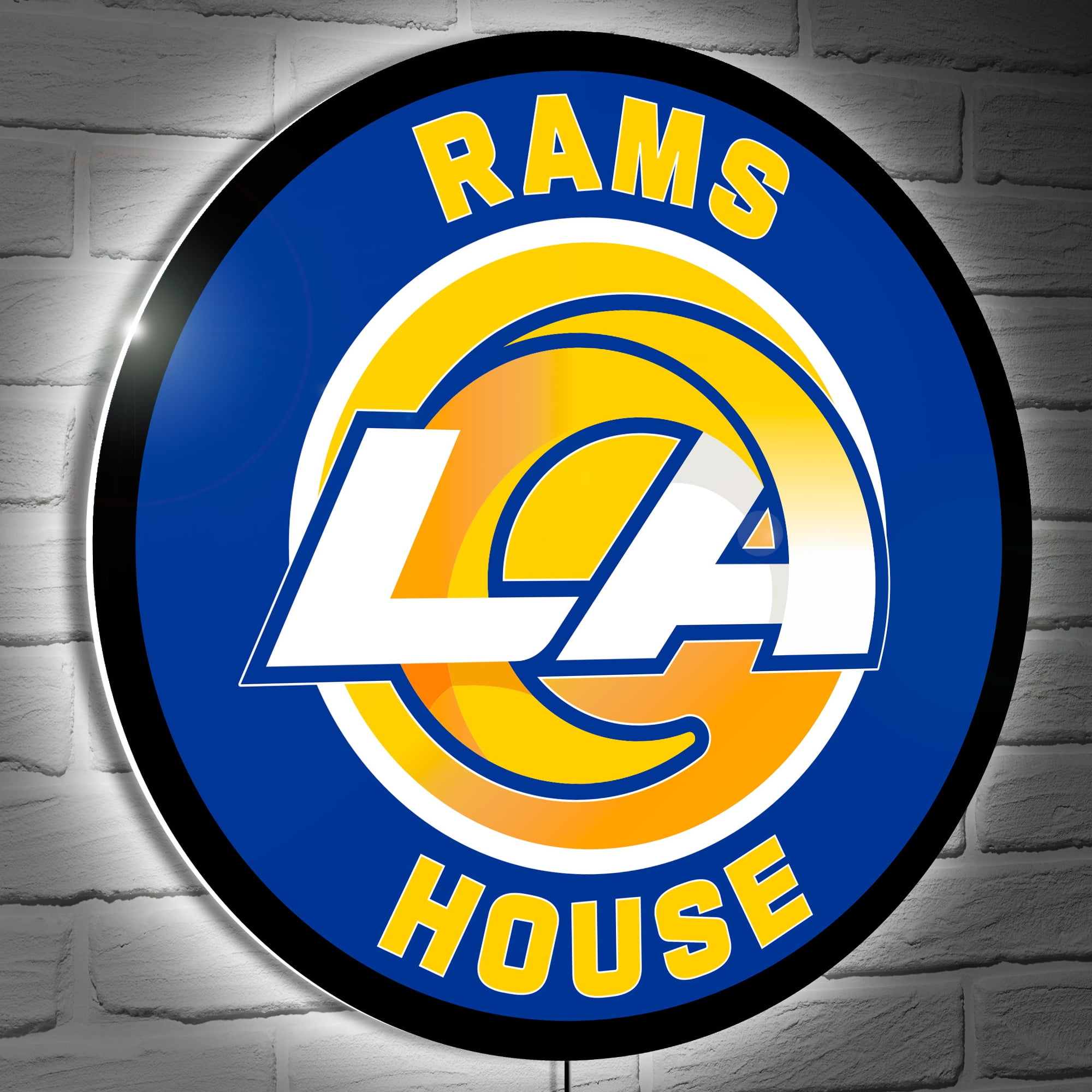 Los Angeles Rams 23" LED Slogan Round Wall Sign - Walmart.com