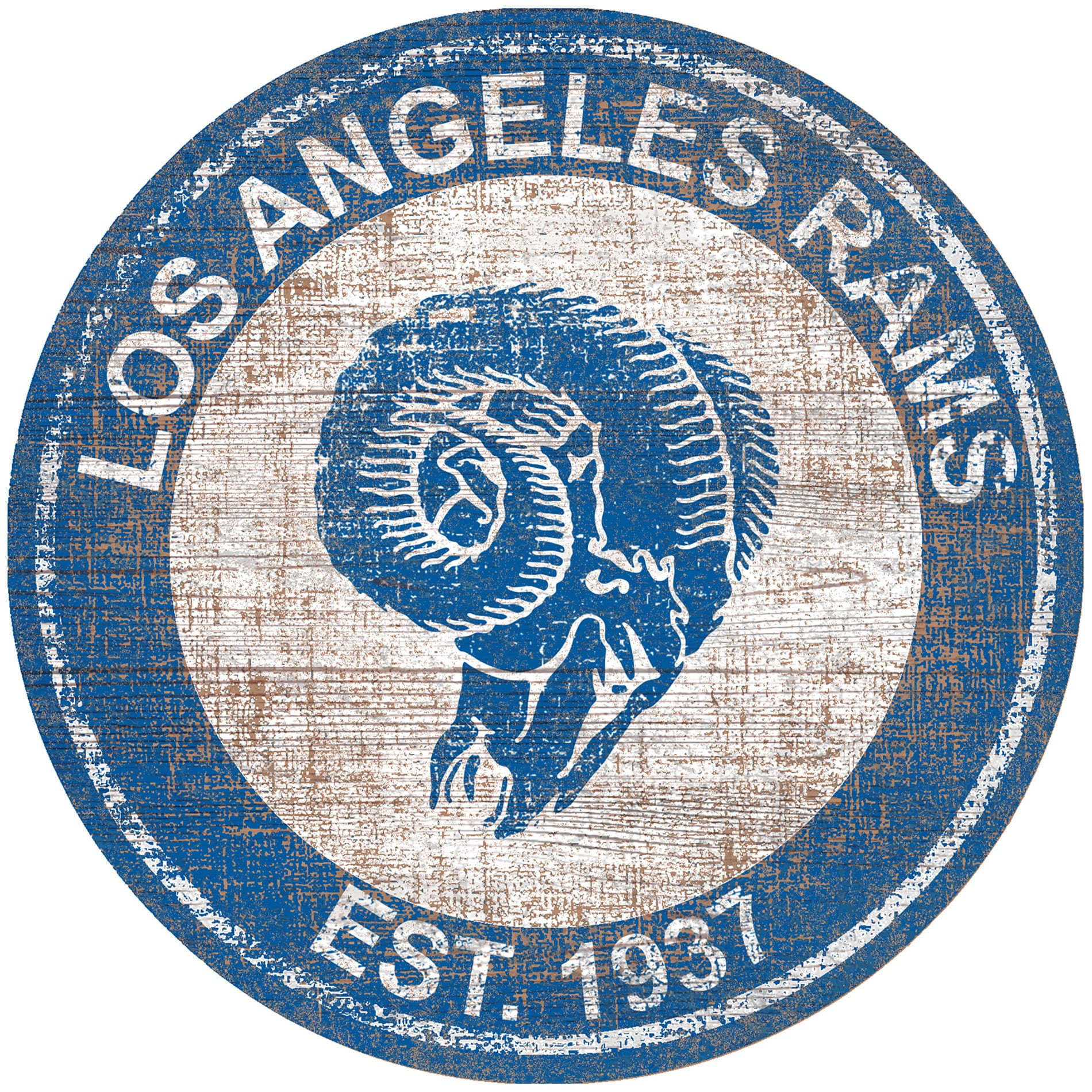 Los Angeles Rams 24'' Round Heritage Logo Sign - Walmart.com
