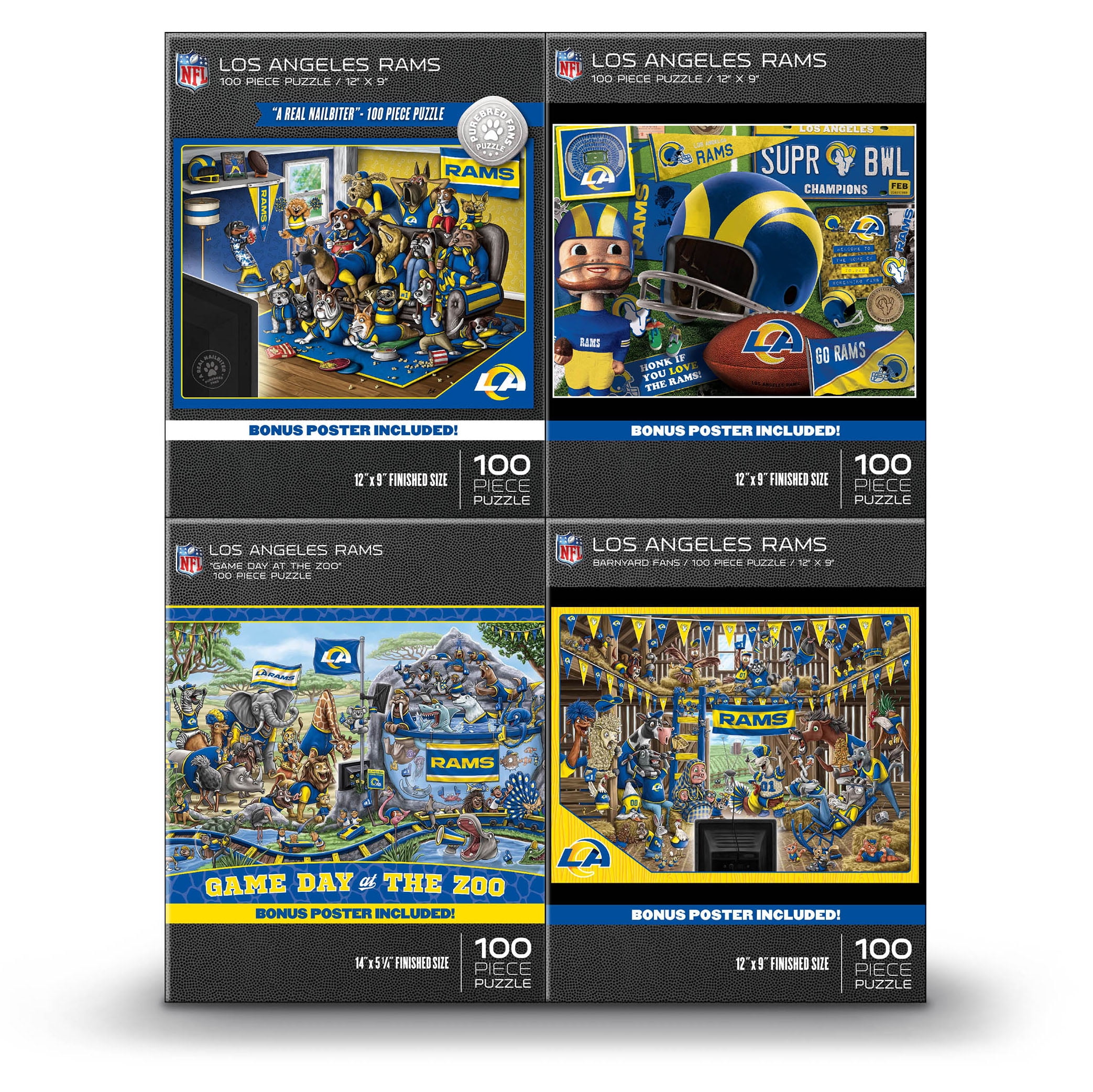 Los Angeles Rams 4 in 1 Puzzle Pack - Walmart.com