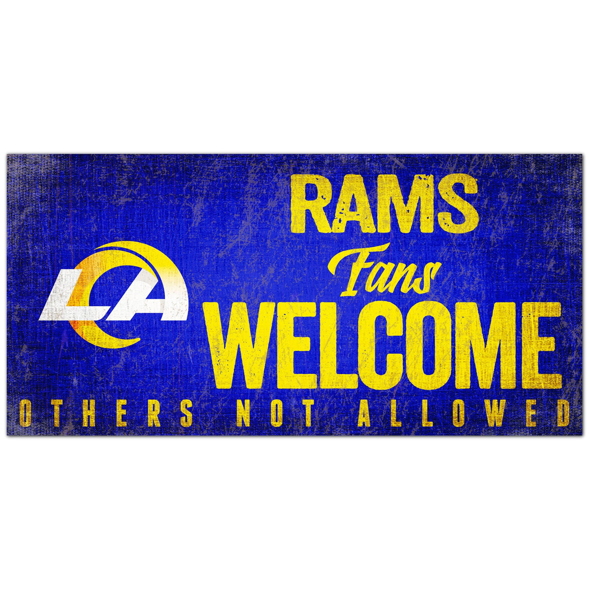 Los Angeles Rams 6" x 12" Fans Welcome Sign - Walmart.com