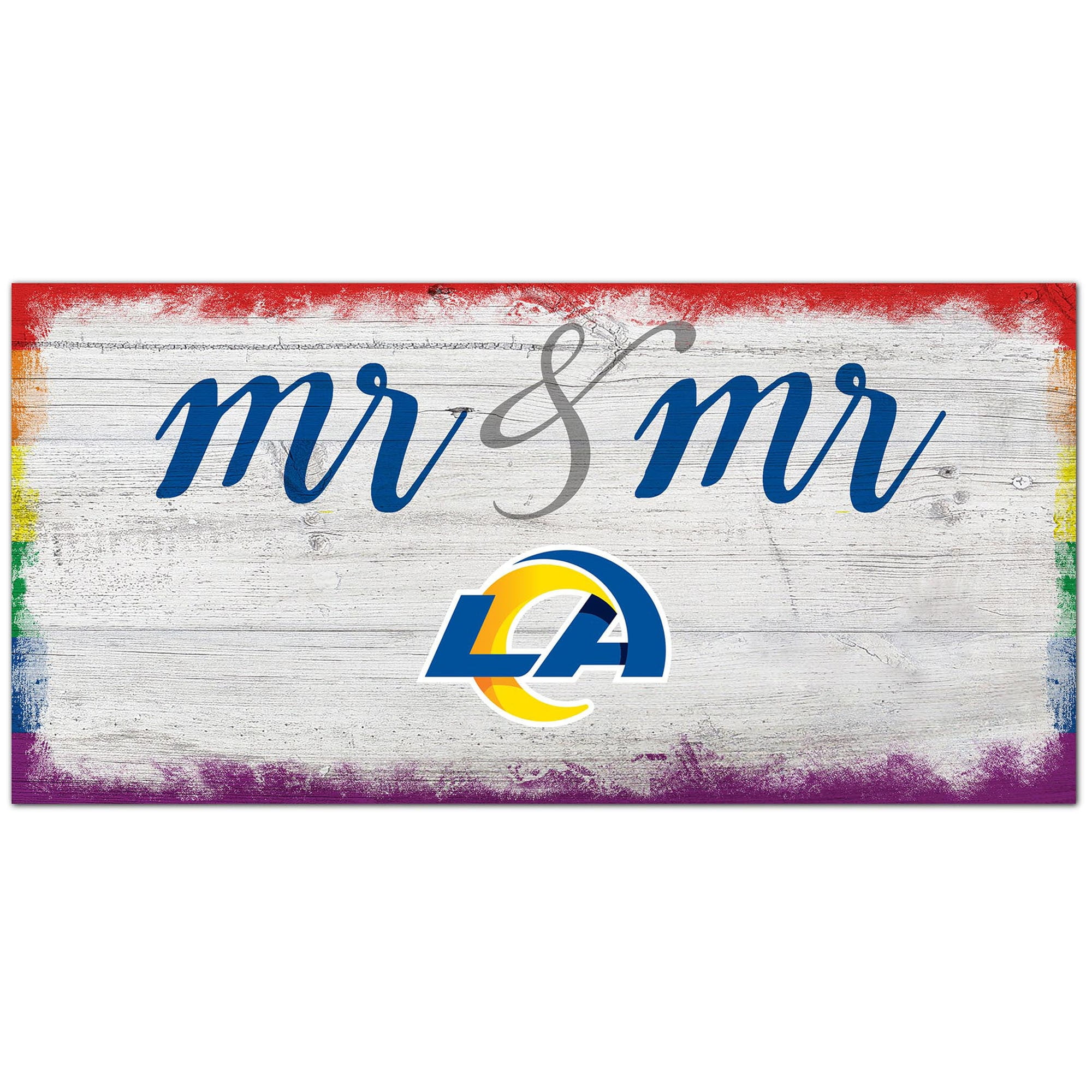 Los Angeles Rams 6'' x 12'' Pride Mr & Mr Sign - Walmart.com