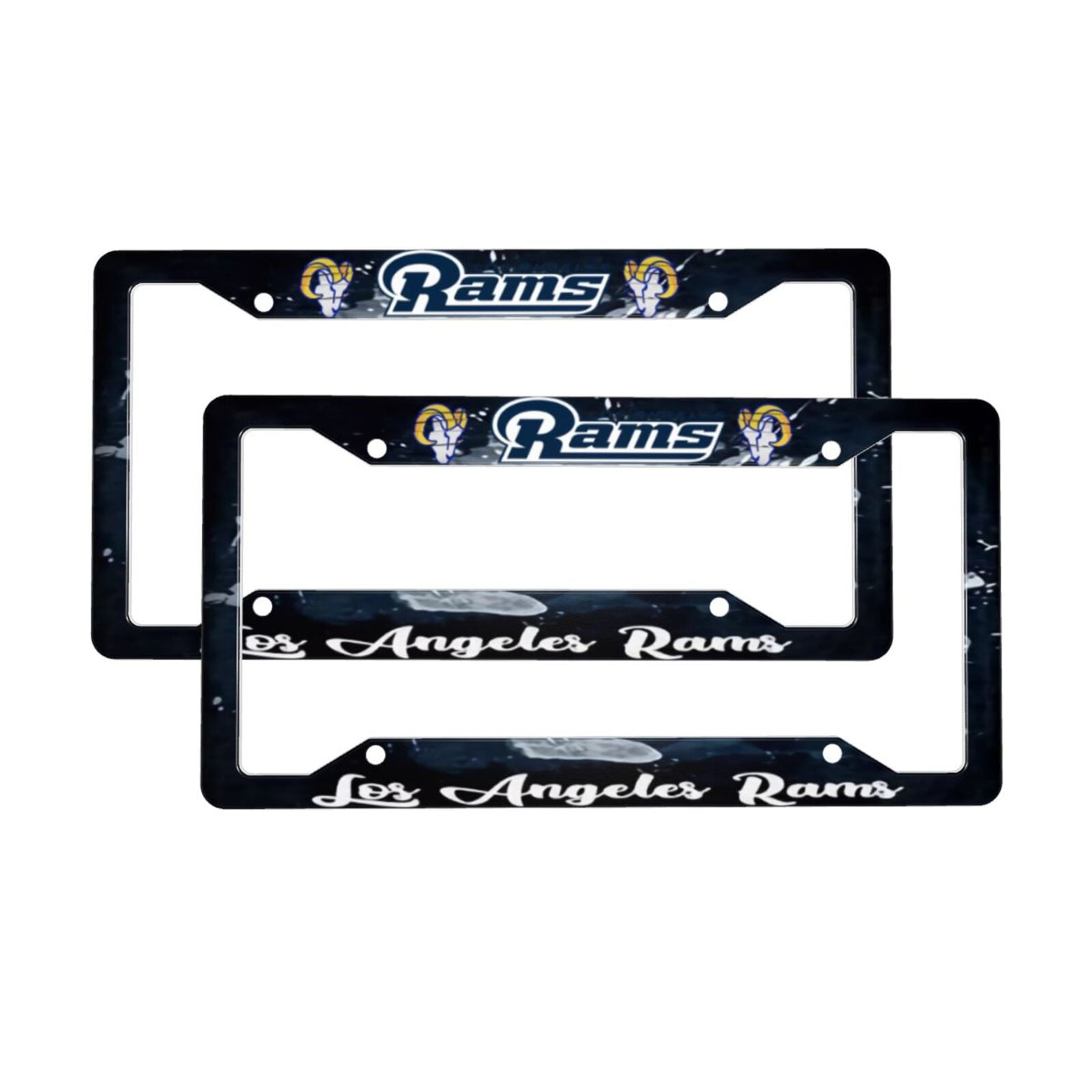 Rams Aluminum License Plate Frame Four-Hole License Plate Frame (one ...