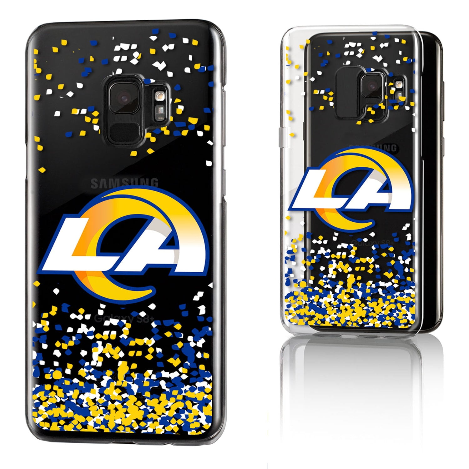 Los Angeles Rams Galaxy Clear Case with Confetti Design - Walmart.com
