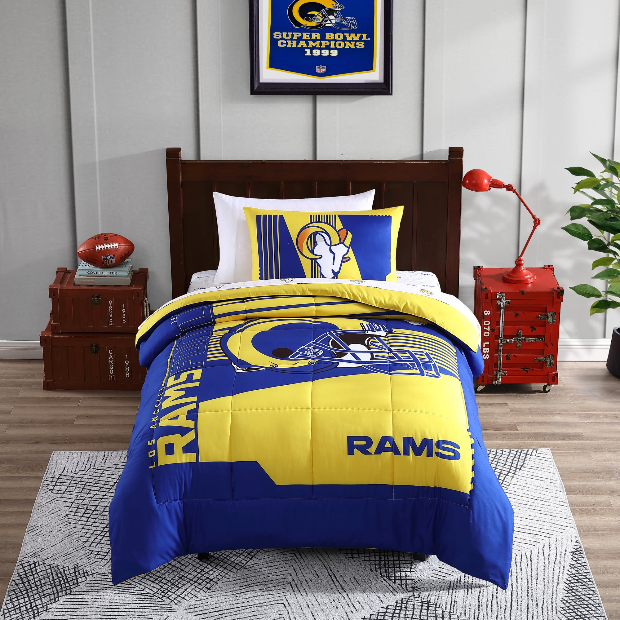 Los Angeles Rams Twin Bed In A Bag Set - Walmart.com