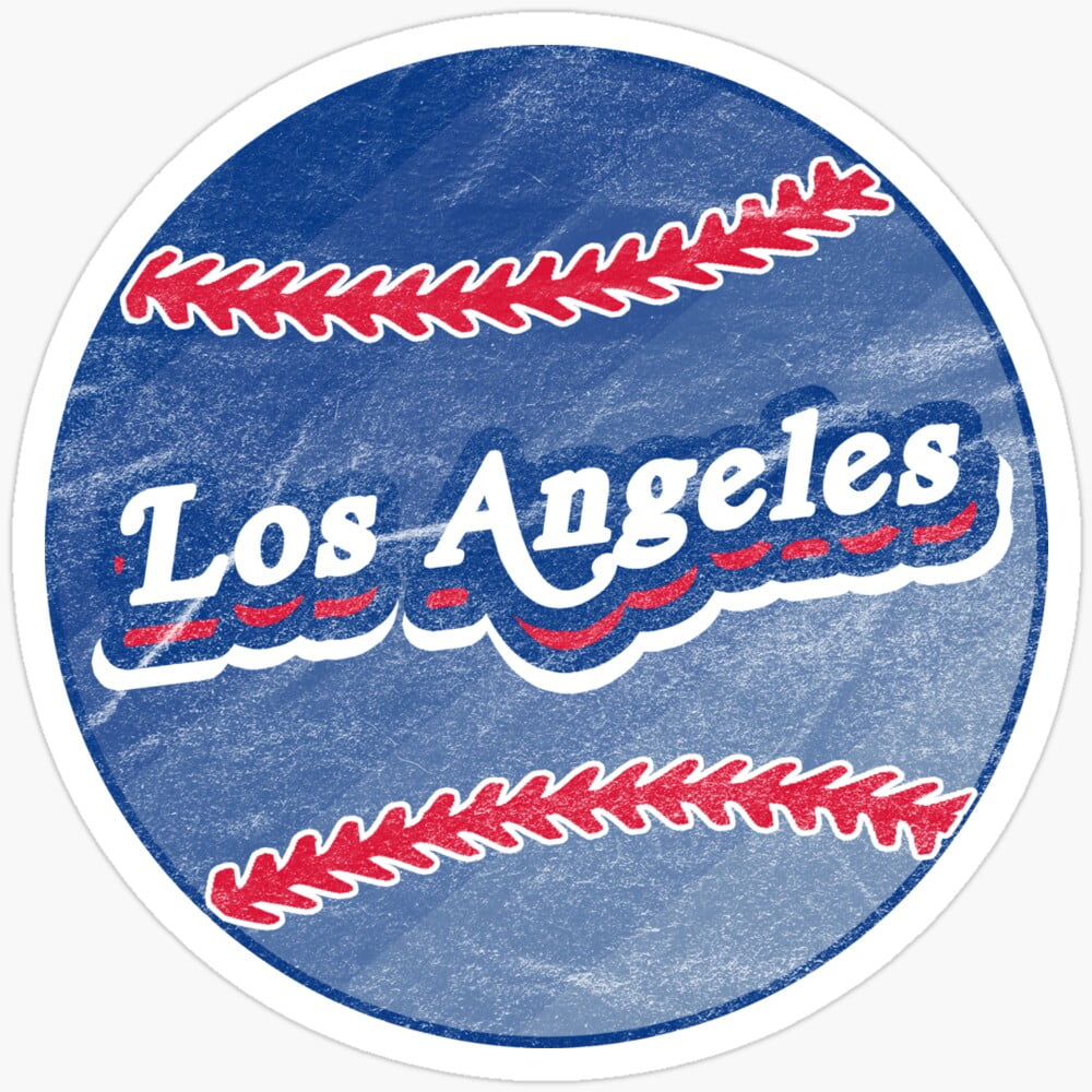 Los Angeles Retro Baseball Sticker Phone Decal Water Bottle Stickers ...