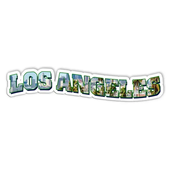 Los Angeles Skyline City Sticker California Travel Stickers Phone Decal ...
