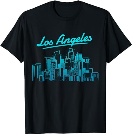 Los Angeles Skyline LA Vintage California T-Shirt - Walmart.com