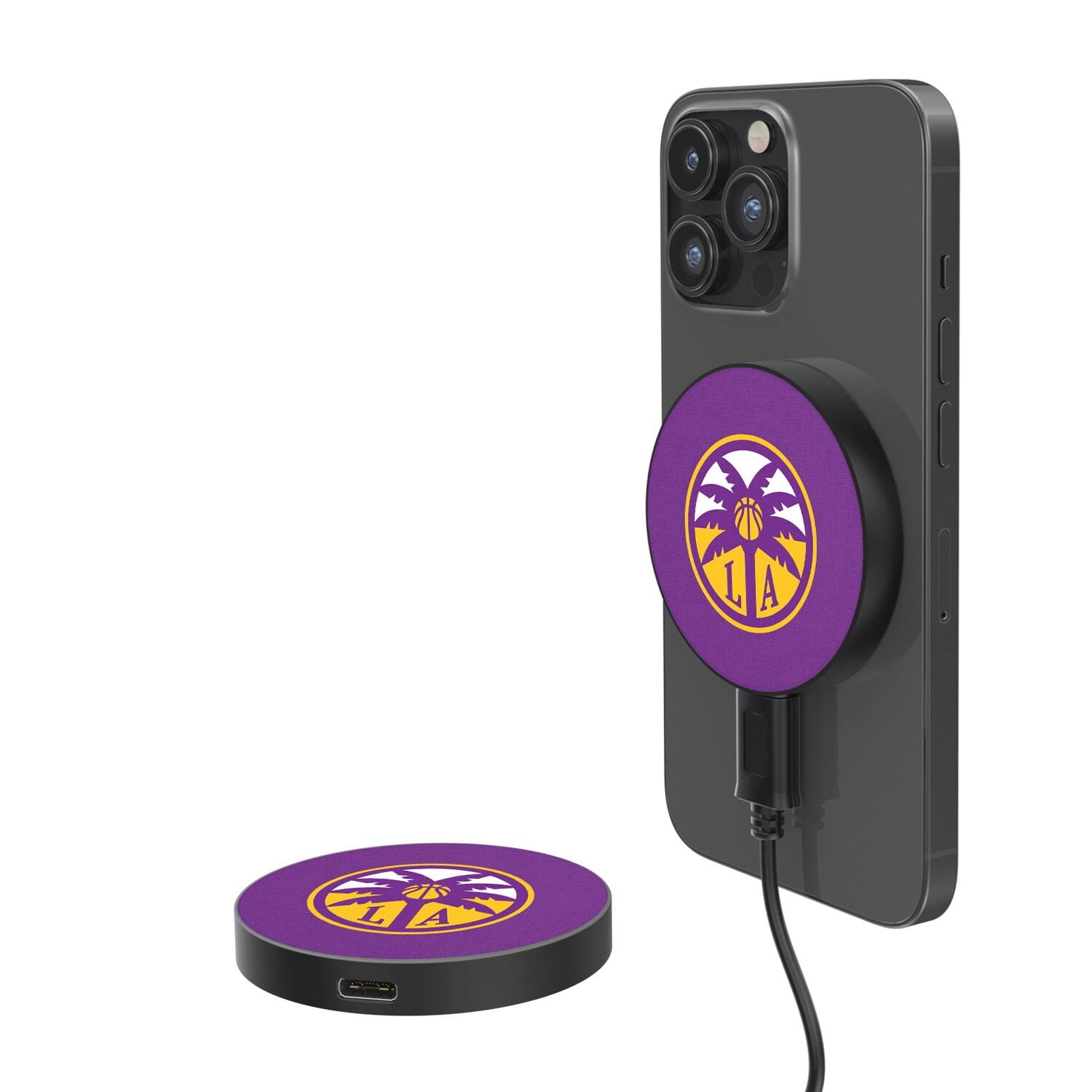 Los Angeles Sparks Solid Design 10-Watt Wireless Magnetic Charger ...