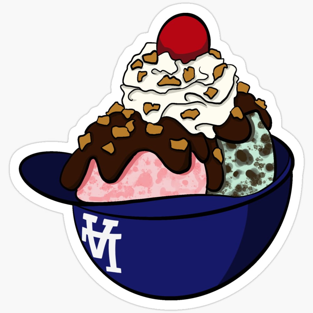Los Angeles Sundae Hat Sticker Baseball Sticker, Football Sticker ...