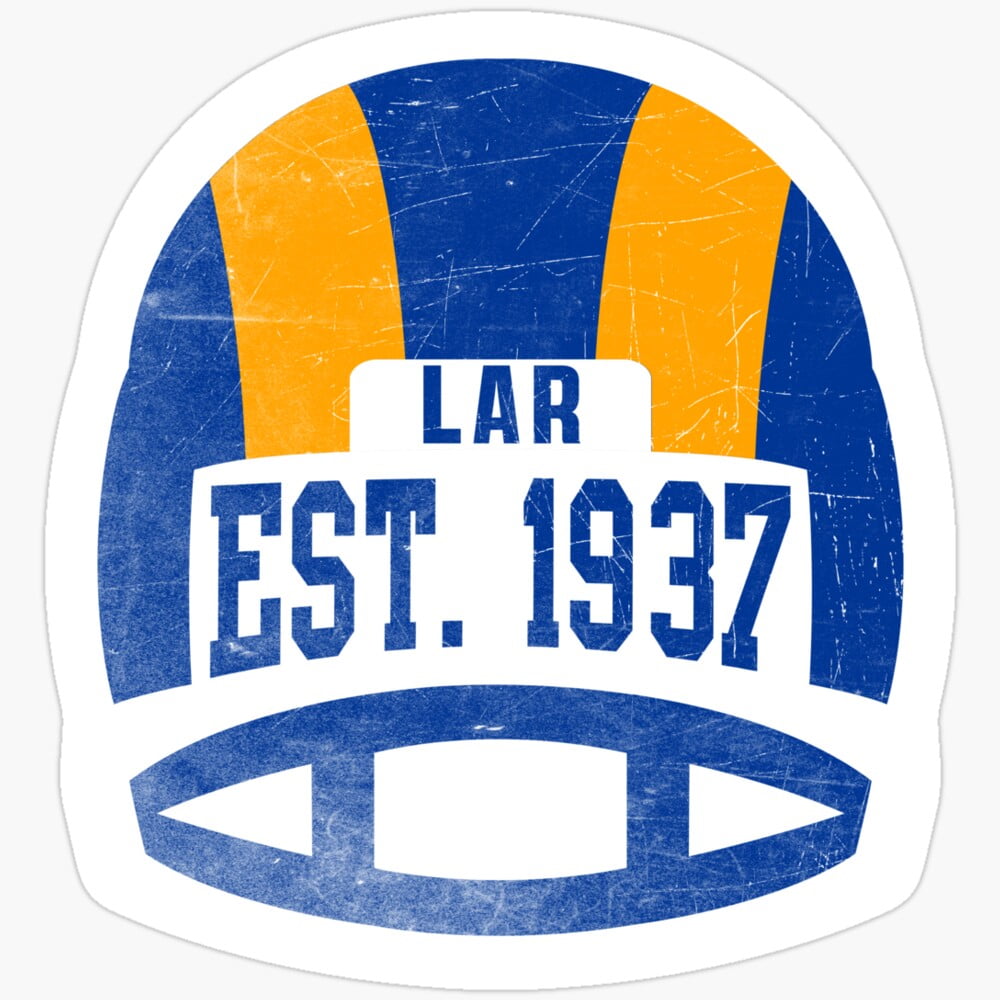 Los Angeles Throwback Football Helmet Sticker Phone Decal Water Bottle ...