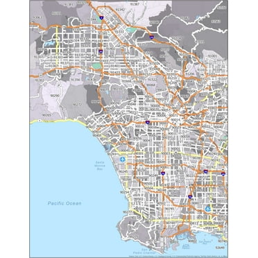 Los Angeles LA Neighborhood Map GLOSSY POSTER PICTURE PHOTO PRINT ...