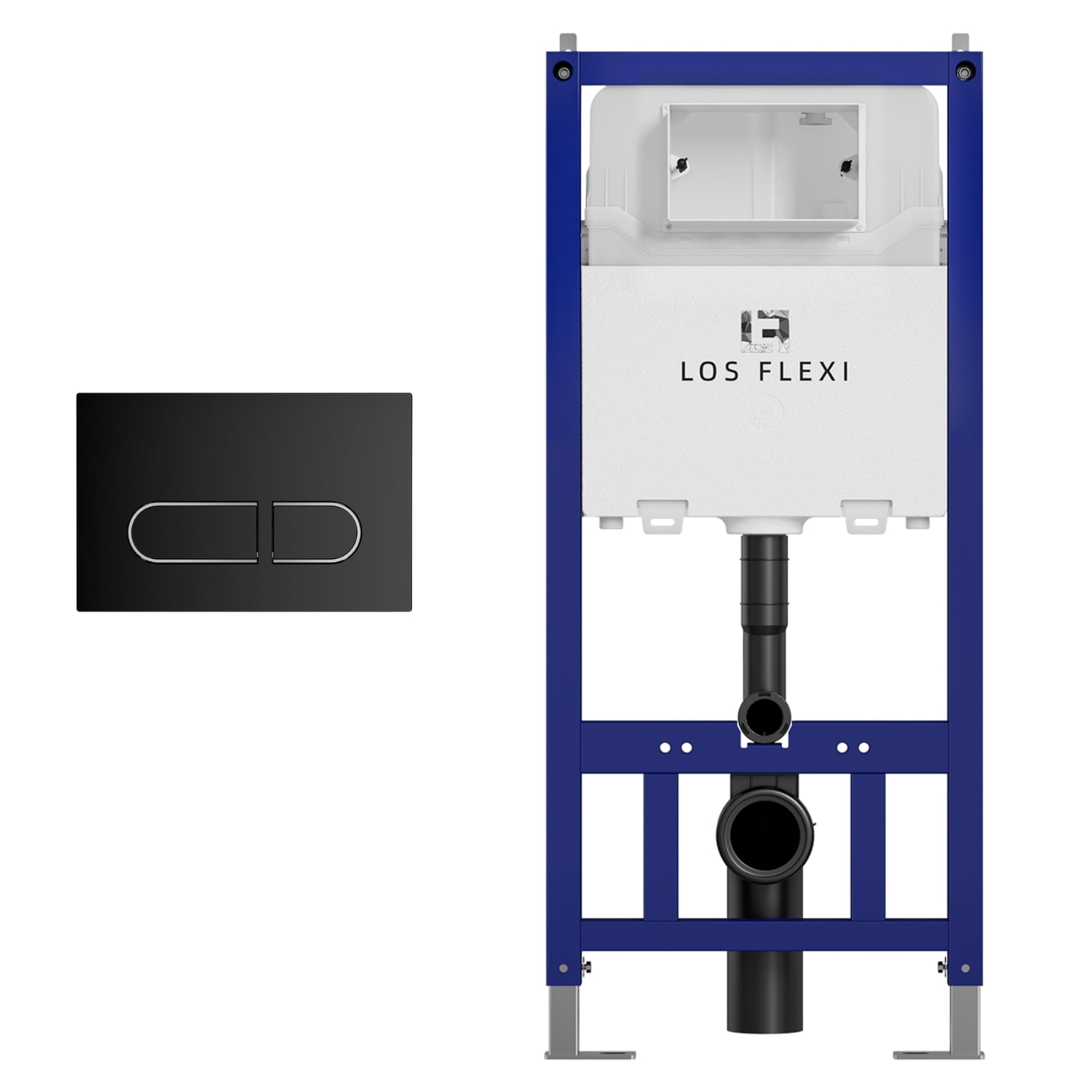 Los Flexi In-Wall Toilet Tank Carrier for Wall-Hung Toilets, Dual Flush ...