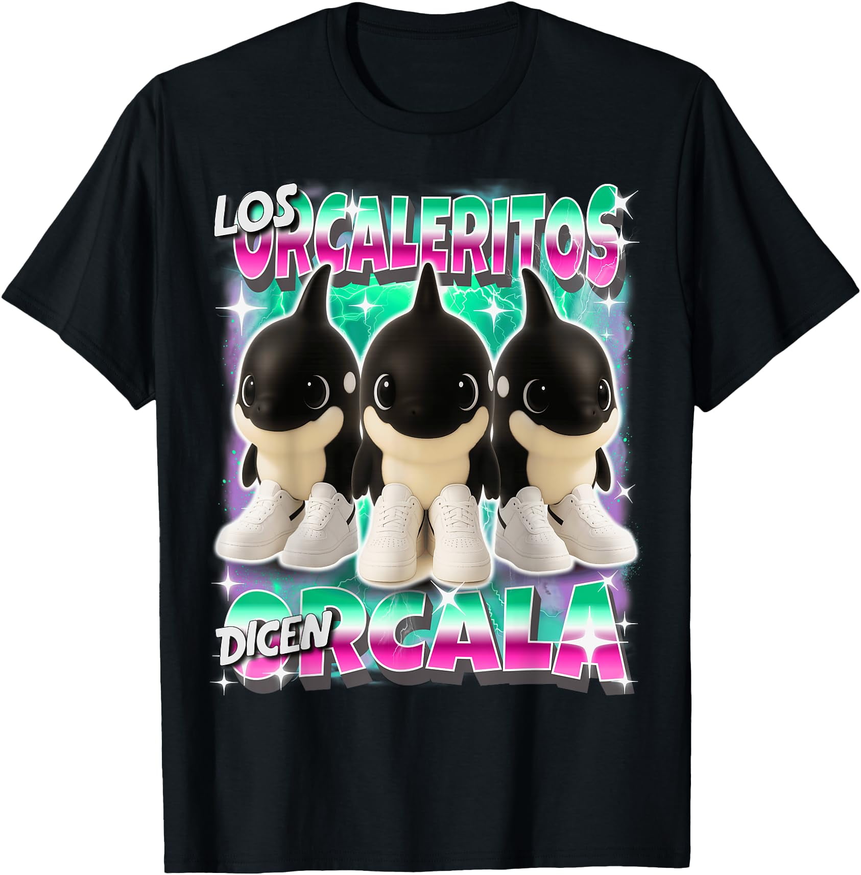 Los Orcaleritos Dicen Orcala Italian-Brainrot Orca Kids Meme T-Shirt,Black - Walmart.com