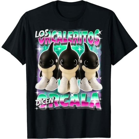 Los Orcaleritos Dicen Orcala Italian-Brainrot Orca Kids Meme T-Shirt ...