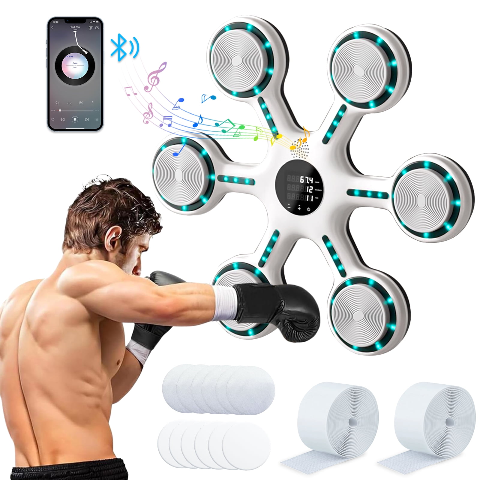Music Boxing Machine for Adults and Kids, Smart Bluetooth Boxing ...