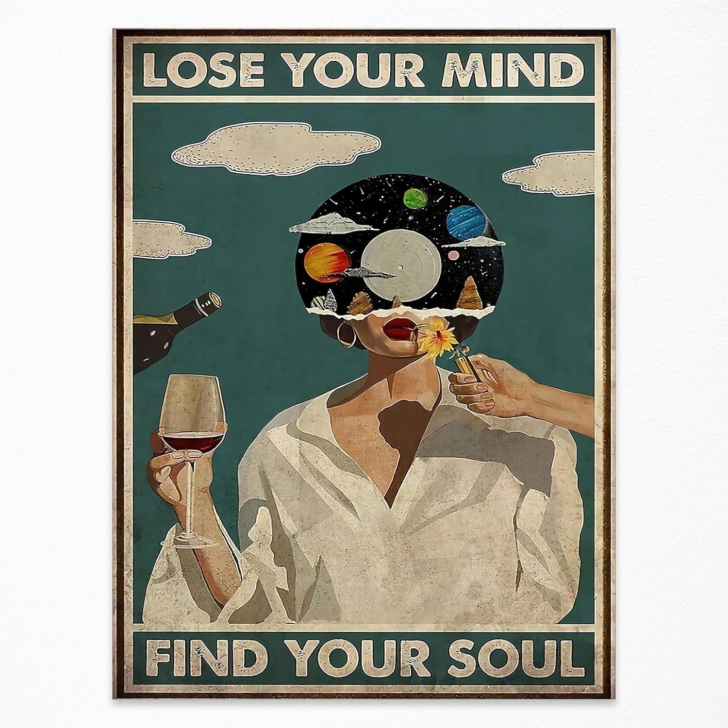 Lose Your Mind Find Your Soul Posters Vintage Mid Century Modern Wall ...