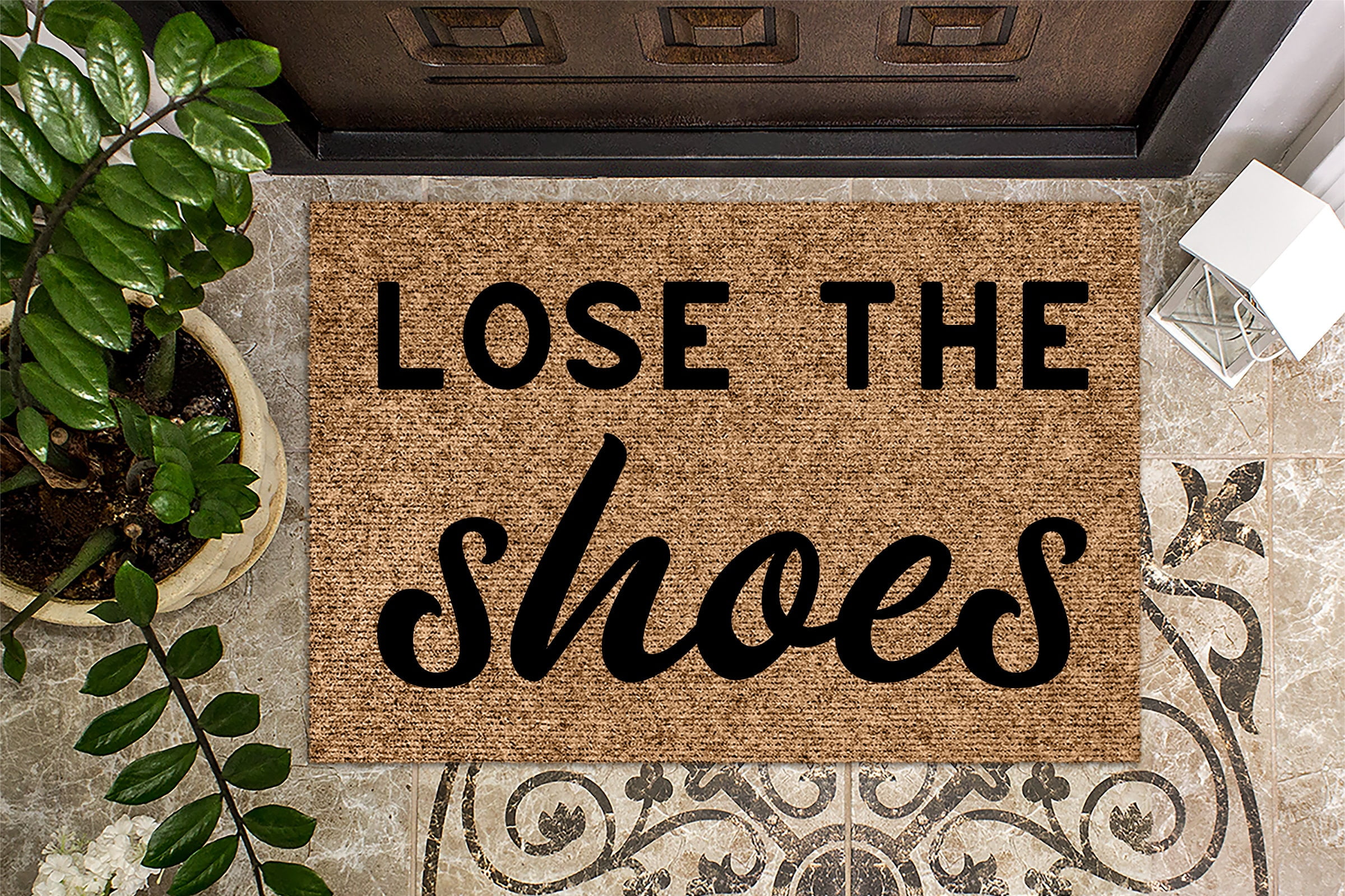 Lose the Shoes v3 | No Shoes | Housewarming Gift | Custom Doormat ...