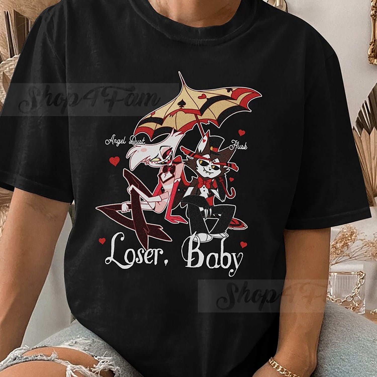 Loser Baby Shirt, Angel Dust & Husk Shirt, Angel Dust Hazbin Hotel ...