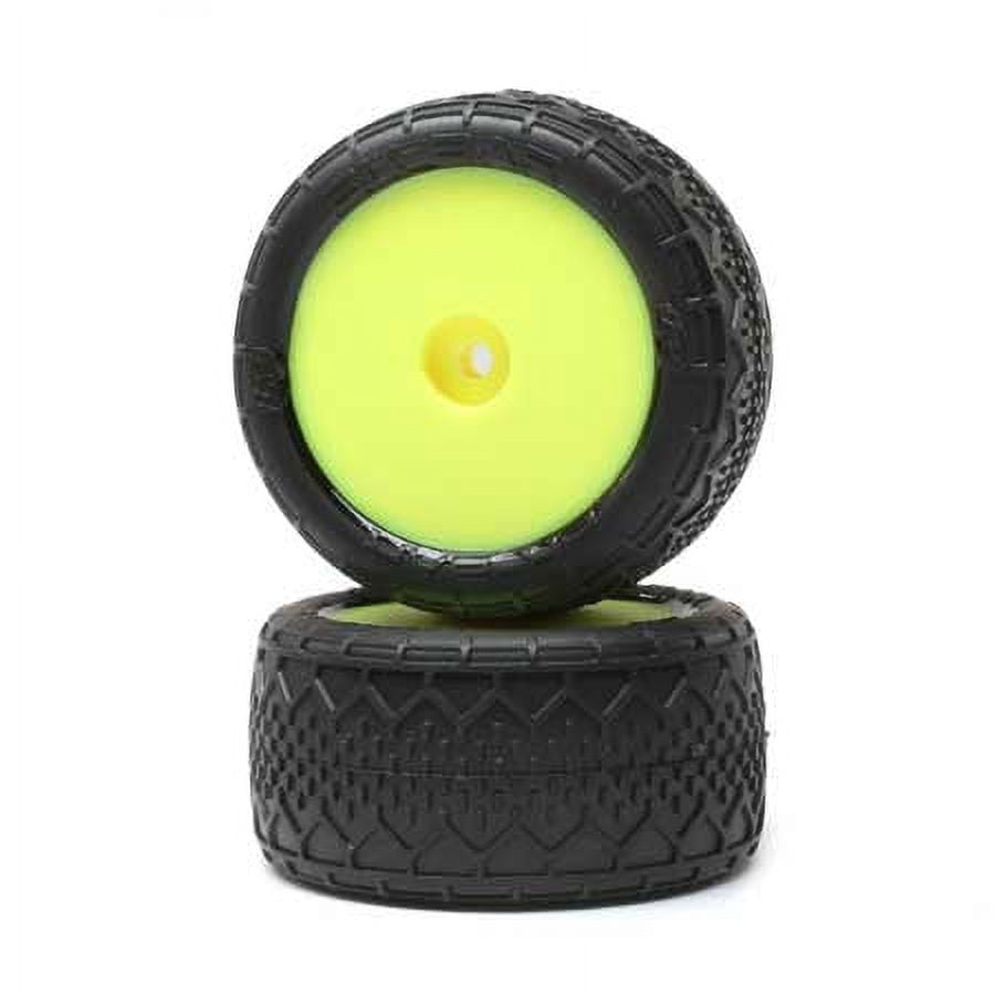 Losi BK Bar RR Mounted Yellow 2 Mini-B LOS41016 RC Tire - Walmart.com