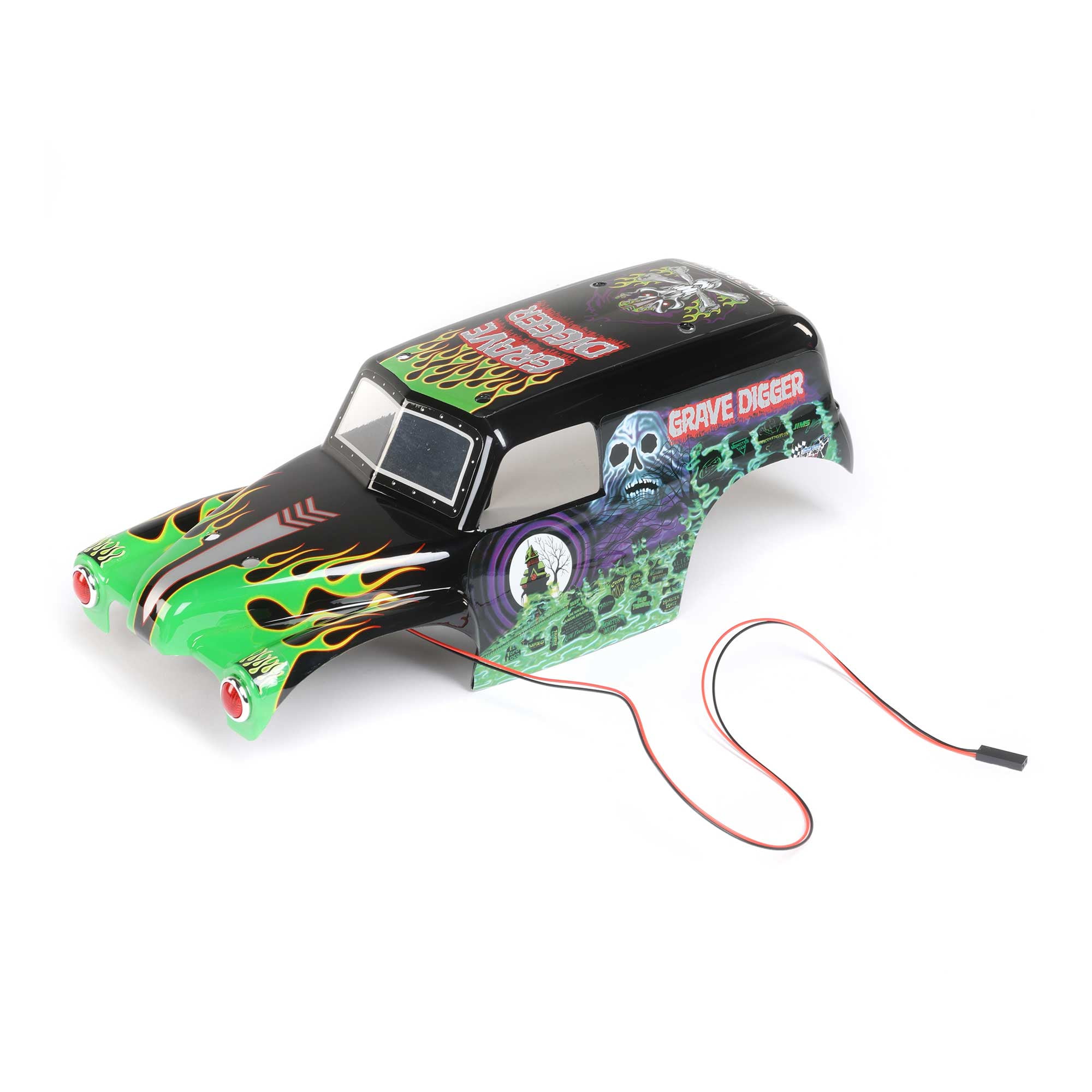 Losi Body Set Grave Digger Painted Mini LMT LOS210044 - Walmart.com