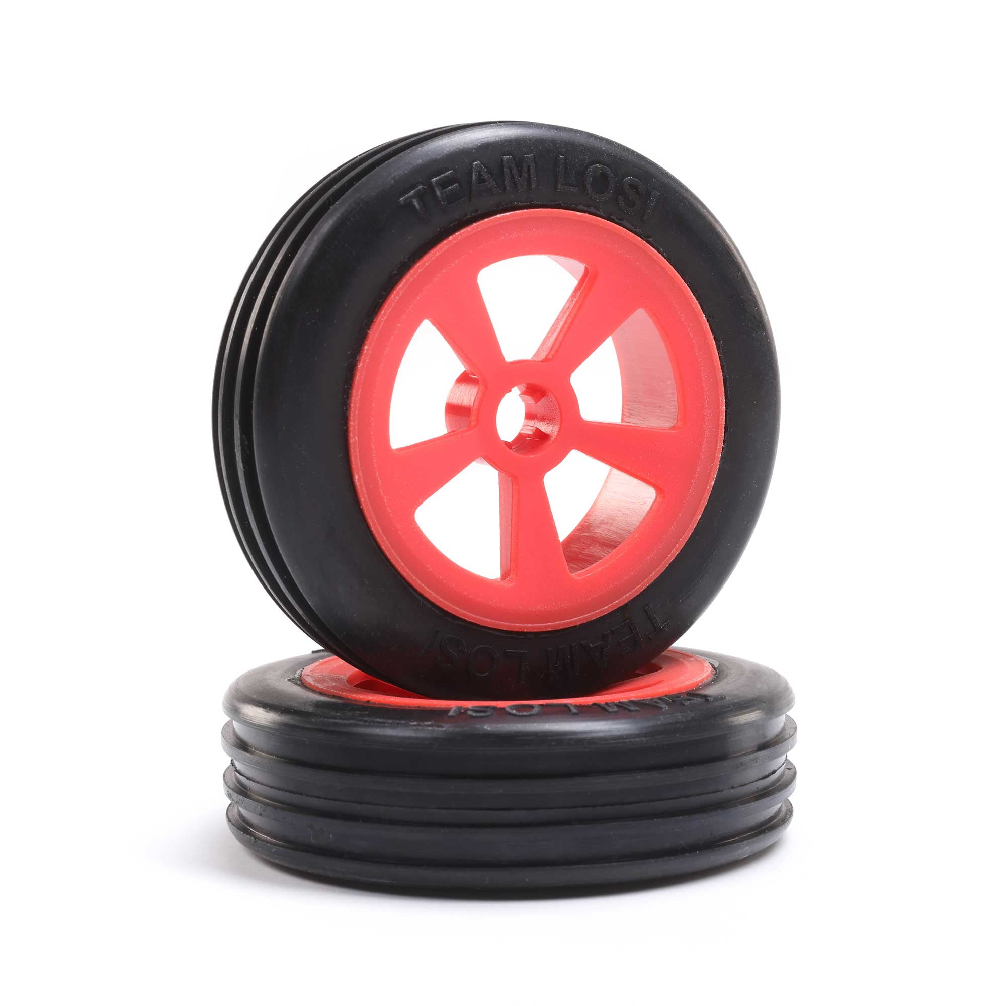 Losi Rib Front Tire Mounted Red 2 Mini JRX2 LOS41020 RC Tire - Walmart.com
