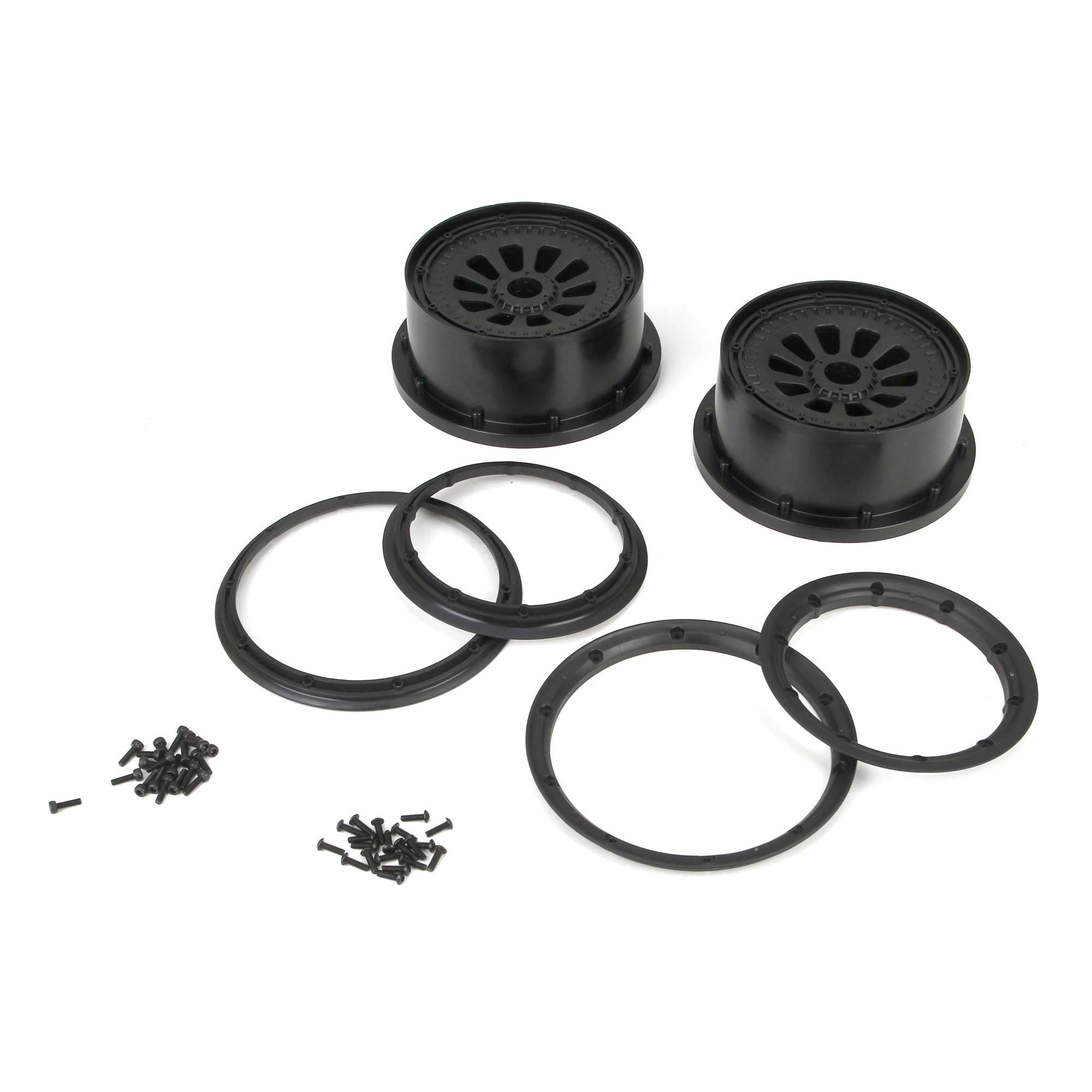 Losi Wheel & Beadlock Set Black 2 5T LOSB7034 RC Tire - Walmart.com