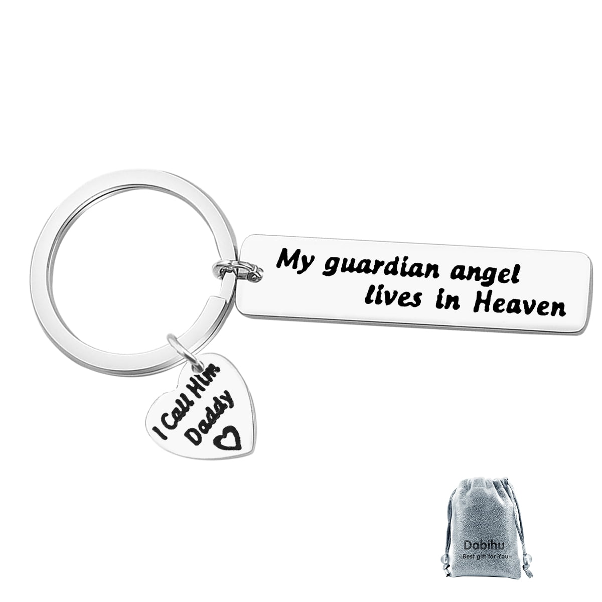 Loss of a Dad Memorial Keyring Gift for Daughter Son My Guardian Angel ...