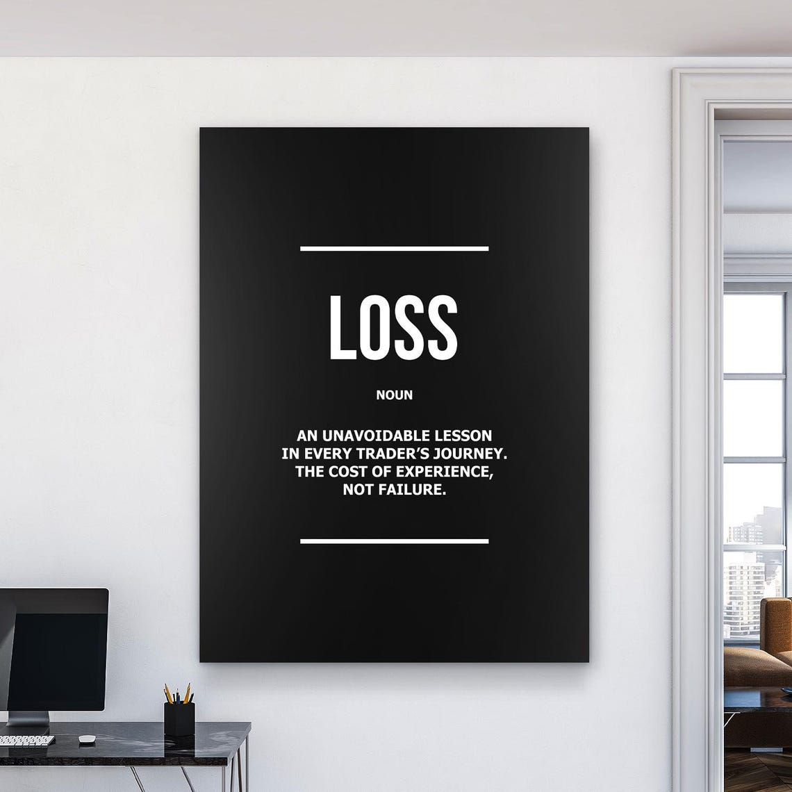 Loss Trader Definition Typography Wall Art, Motivational Trading Poster ...