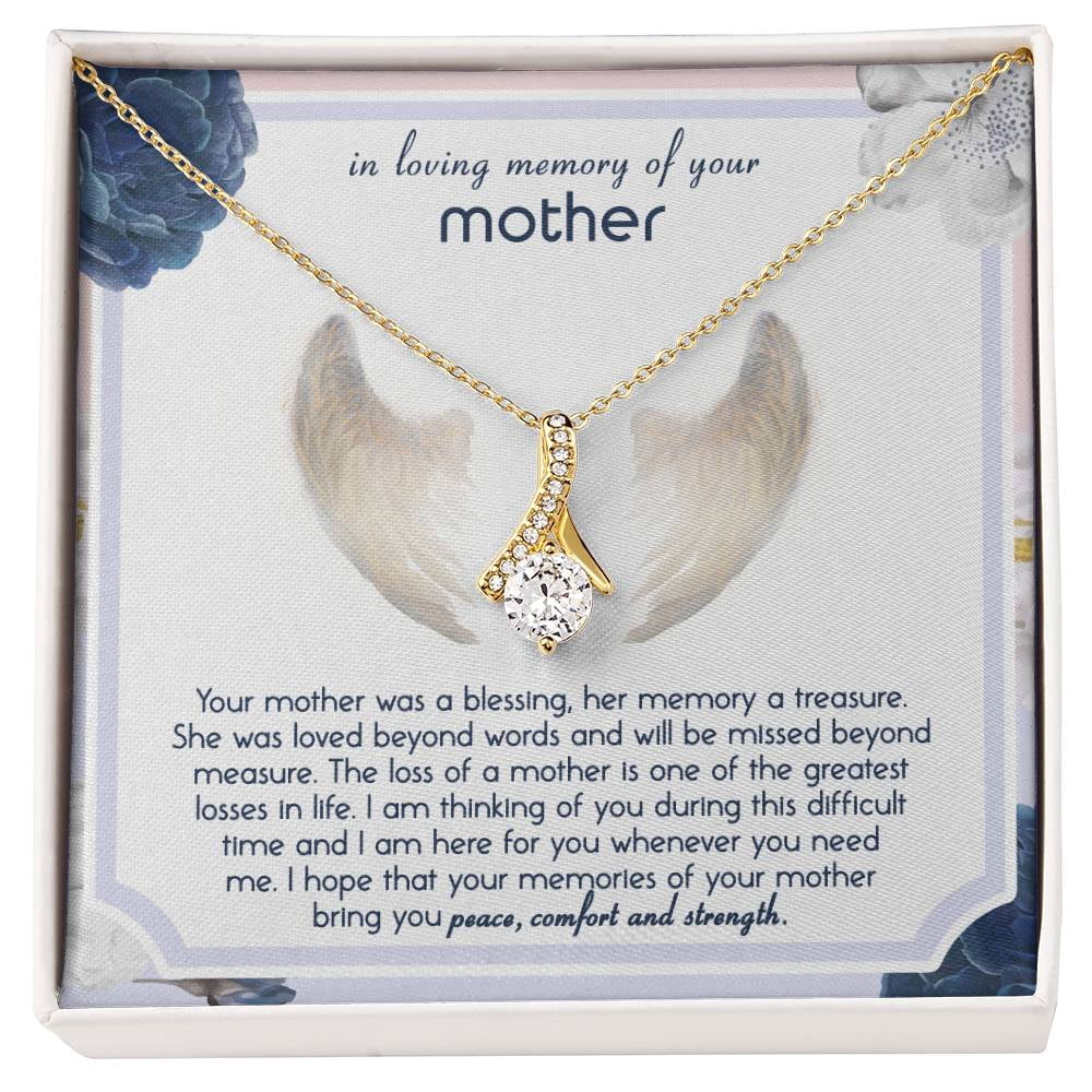 Loss of mother necklace gift-Loving memory of Mom Remembrance necklace ...