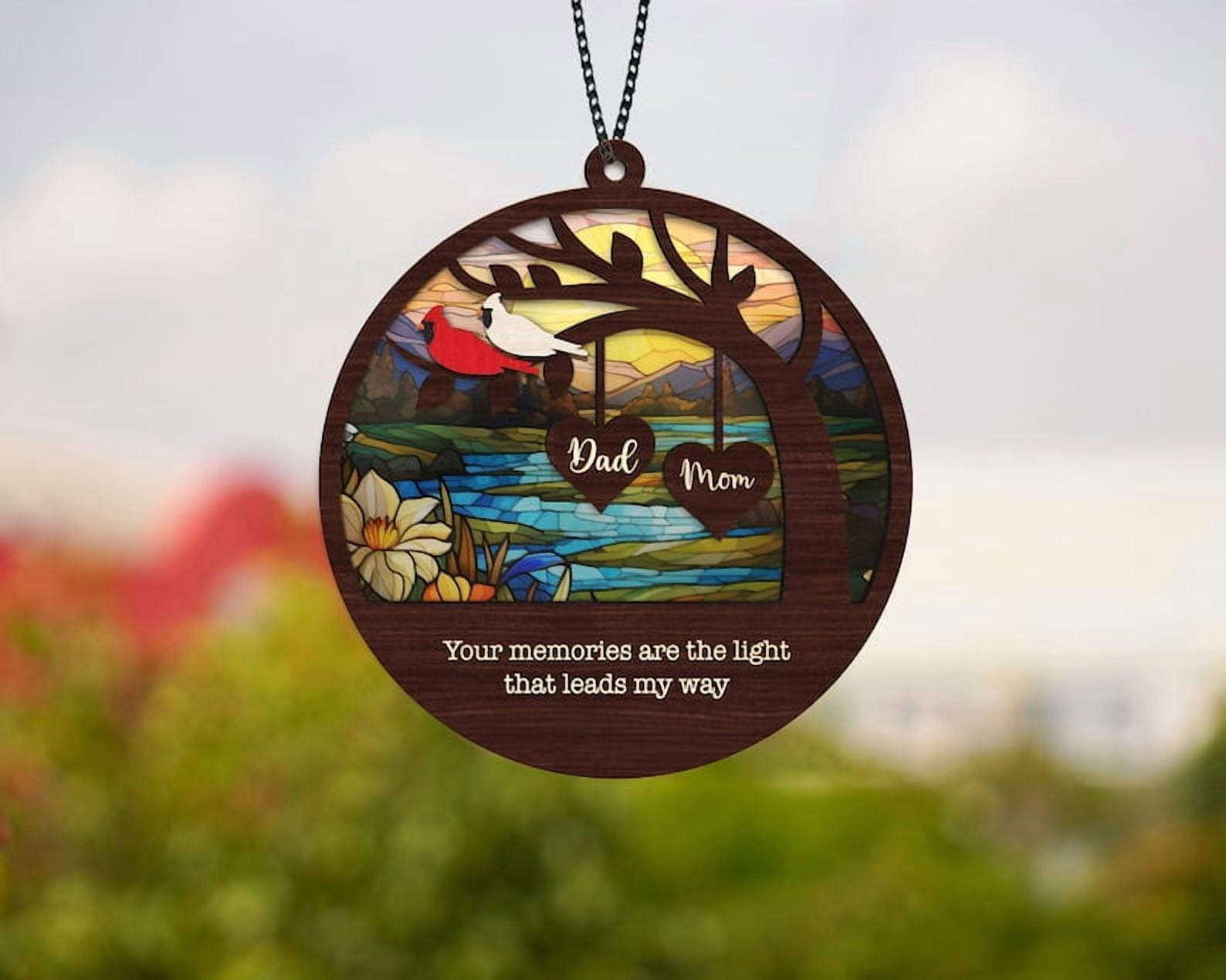 Loss of Dad Mom Sympathy Gift, Memorial Suncatcher, Parent Memorial ...