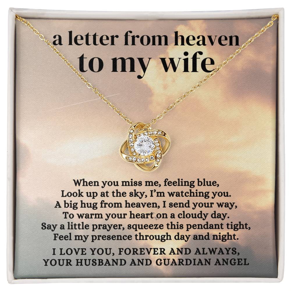 Loss of Husband Memorial Gift, A Letter from Heaven To My Wife ...