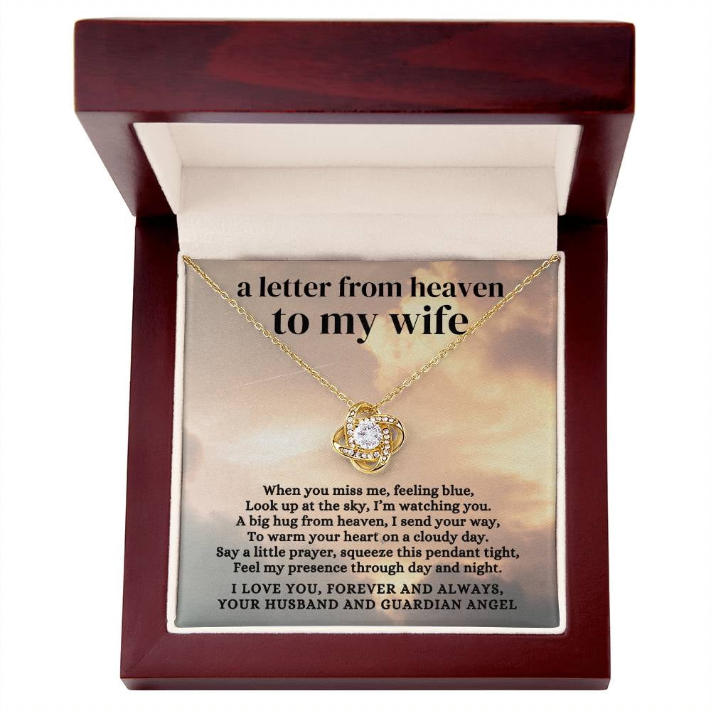 Loss of Husband Memorial Gift, A Letter from Heaven To My Wife ...