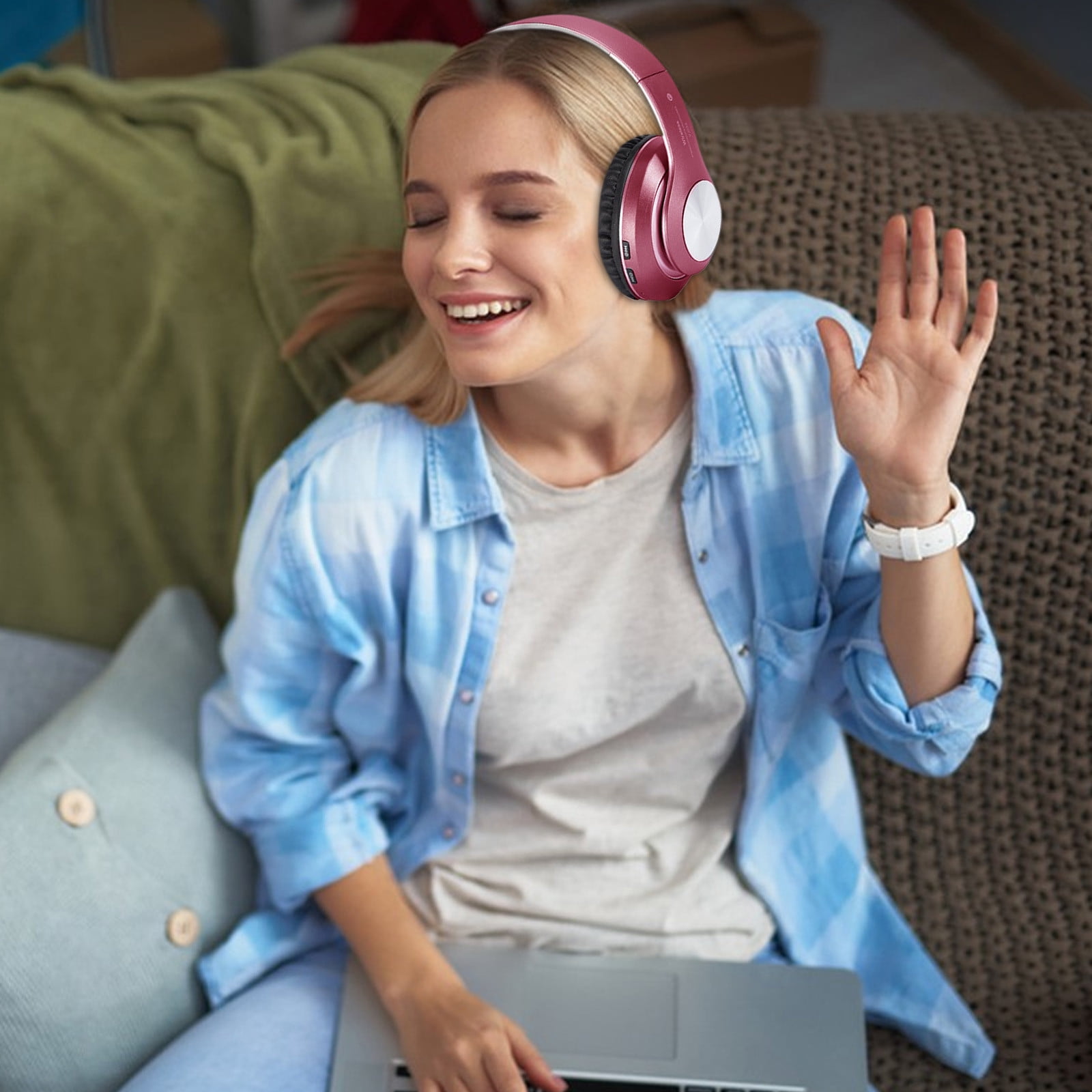 Lossless sound quality! Ergonomic Over-Ear Bluetooth Headset Hi-Fi ...