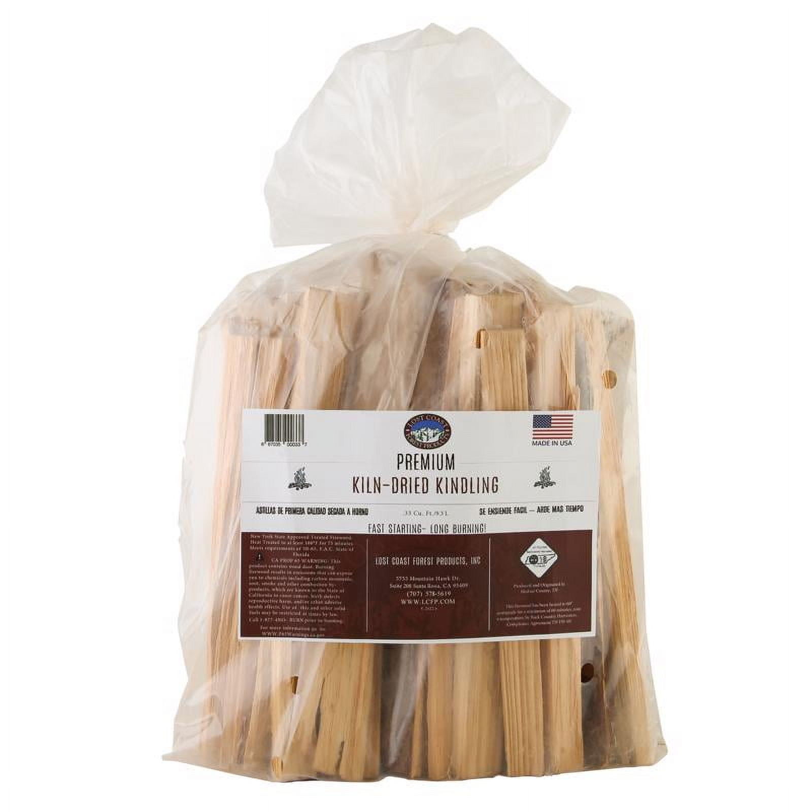 Lost Coast .33 Cu. Ft. Kiln Dried Kindling Fire Starter 687035000337 ...