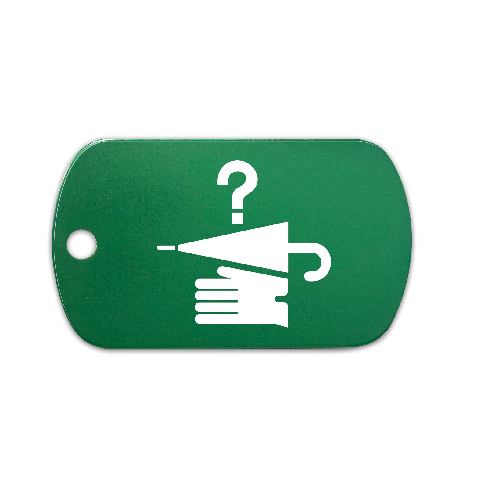 Lost & Found GI Dog Tag Aluminum Keychain icon symbol 1 - Green ...