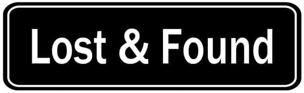 Lost & Found Sign,10 X 3 Inches Acrylic Plaque With Strong Adhesives ...