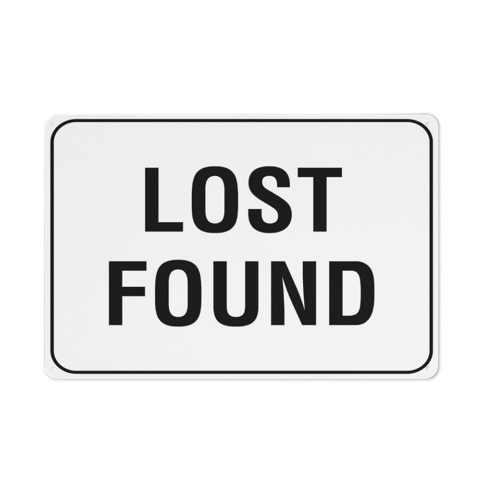 Lost Found Sign Signs Outdoor, Uv Printed Aluminum 12 X 8 In ...